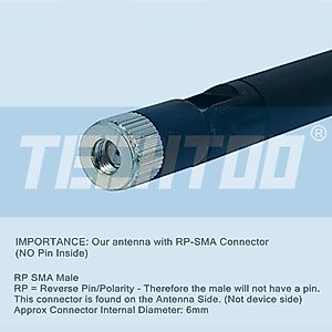 TECHTOO WiFi Antenna Dual Band 7dBi 2.4GHz/5.8GHz with RP-SMA Connector for Wireless Network Router USB Adapter PCI Card IP Camera DJI Phantom Wireless Range Extender FPV UAV Drone
