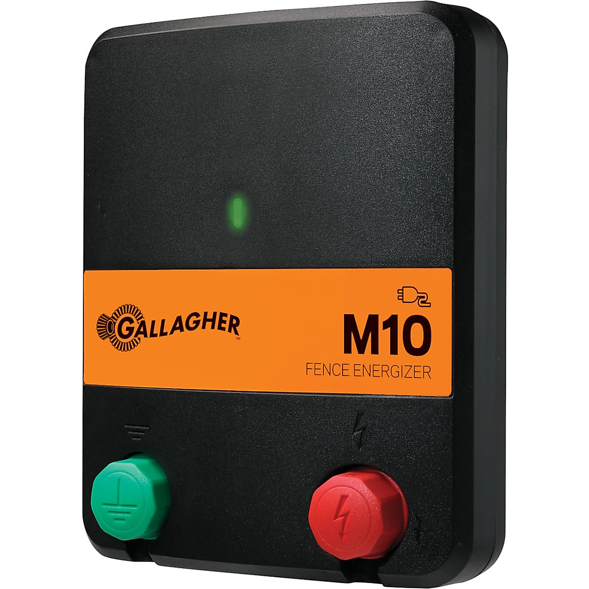Gallagher M10 Electric Fence Charger | Powers Up to a 1/2 Mile of Typical Fence | ​0.1 Joules, 110 Volt Energizer | Unbeatable Reliability | Tough Outer Casing Mounting
