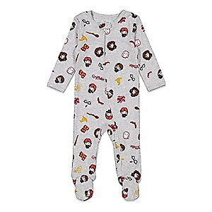 Harry Potter Newborn Baby Boys 2 Pack Zip Up Costume Sleep N' Play Coveralls Gryffindor 3-6 Months