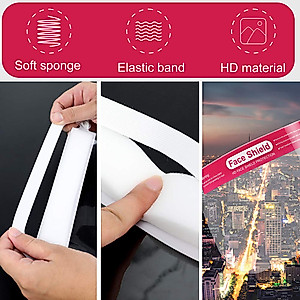 10 Pack Kids Anti-Fog Face S.hields Safety S.hield with Elastic Band For Children (Red)