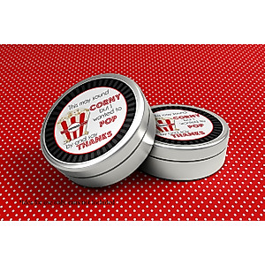 Corny Pop by Say Thanks Popcorn Appreciation & Encouragement Sticker Labels, 40 2" Party Circle Stickers by AmandaCreation, Great for Teachers, Co Workers, Anyone Who Needs to Feel Appreciated