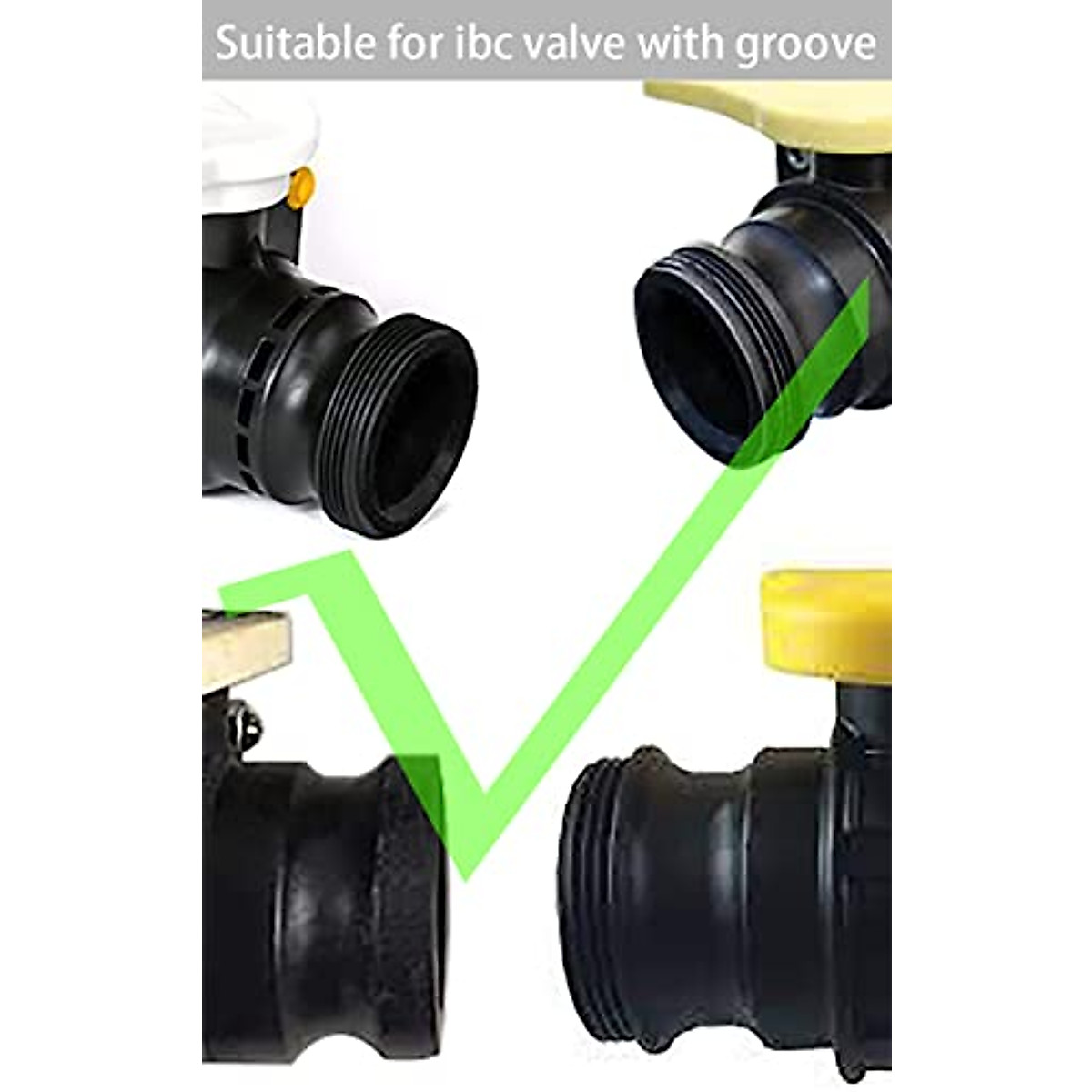 275 330 Gallon IBC Tote Fitting, Food Grade IBC Drain Adapter,2 inch Camlock x Garden Water Hose