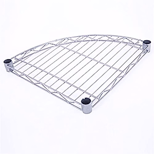 Tuklye 4 Tier Corner Storage Shelves Wire Shelving Unit Metal Shelf Steel Storage Rack for Laundry Bathroom Kitchen Pantry Closet 11.81" L x 11.81" W x 35.43" H