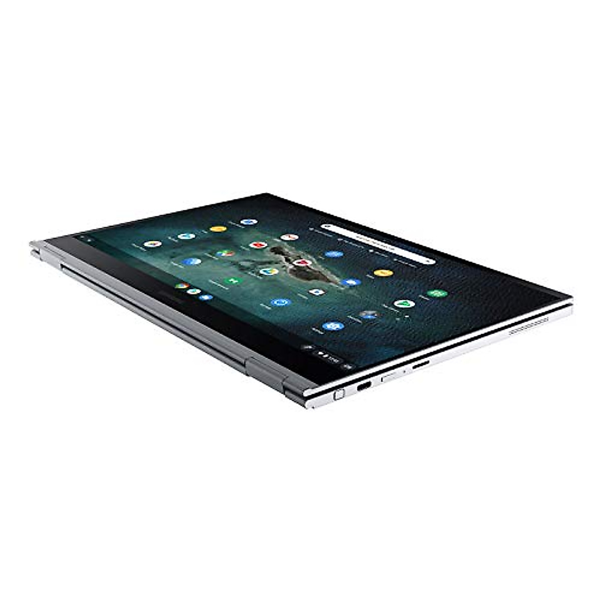 SAMSUNG 13.3” Galaxy Chromebook Laptop Computer w/ 256GB Storage, 8GB RAM, ‎4K AMOLED Touchscreen Display, Ultra Slim Design, Chrome OS, WiFi 6, Mercury Gray