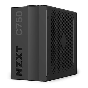 NZXT C750 - NP-C750M - 750 Watt PSU - 80+ Gold Certified - Hybrid Silent Fan Control - Fluid Dynamic Bearings - Modular Design - Sleeved Cables - ATX Gaming Power Supply - 2020