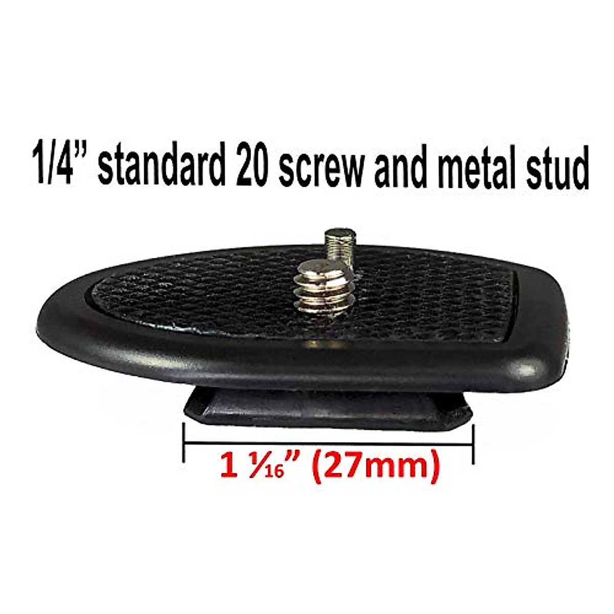 DaVoice 27mm Tripod Quick Release Plate Camera Mounting Adapter Parts Replacement for Targus TG-50TR, TG-5060TR, Vivitar VPT-1250, Digital Concepts 50”, Sunpak 50” Tripod Mount Attachment AB-QR-50