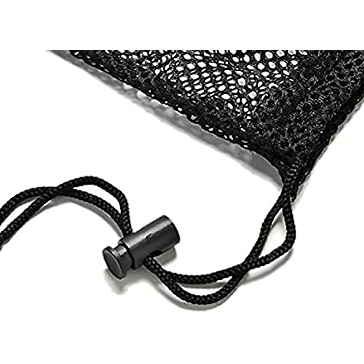 Forever one Durable Nylon Mesh Drawstring Bag Mesh Ditty Bag for Equipment Storage Nylon Travel Bag with Drawstring Cord Lock Closure Net Bag for Toy,Balls, Laundry Bag black , Large(Forever one 02)