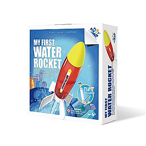 PLAYSTEM Water Rocket Easy Version（50 Meters）-with Rocket Tail, Body and Pump