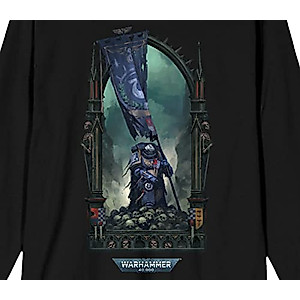 Bioworld Warhammer 40000 Space Marine Men's Black Long Sleeve Shirt-3XL