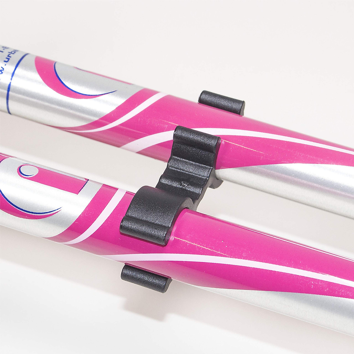 Urban Poling - Urban Poles 4Life - Lightweight, Aluminum Nordic Walking Sticks - Pink & Silver - 1 Pair – for Users 4'2"–6'2" - Collapsible & Adjustable Hiking Gear