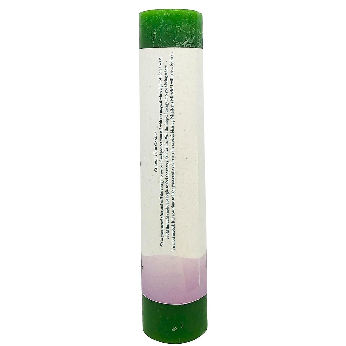 7" x 1.5" Herbal Pillar Magic Candles (Money) Reiki Energy Charged Vegan Candles with Inspirational Labels, Set of 3