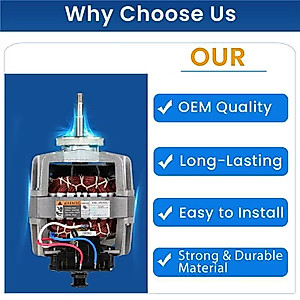 Lapert Dryer Motor Compatible with samsung DV42H5200EP/A3 DV42H5200EW/A3 DV42H5200GF/A3 DV42H5200GP/A3 DV42H5200GW/A3 DV42H5400GF/A3 DV42H5400EF/A3 DV42H5400EW/A3 DV42H5400GW/A3 DV42H5600EP/A3 Dryer