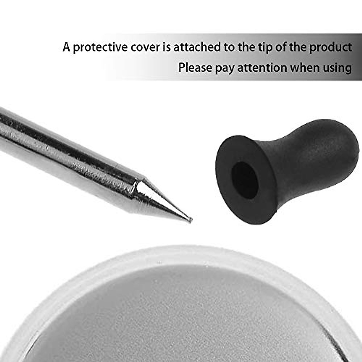 BLUECELL 2pcs Silver Color Desk Straight Rod Paper Holder Spike Stick Receipts Check Bill Fork, 5-3/4inches