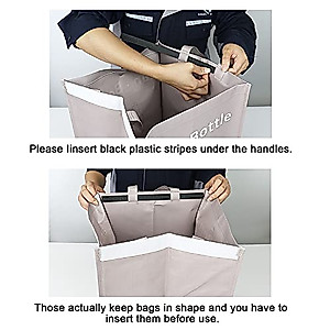 JIALAI HOME Recycling Waste Bin Bags, Recycle Bin, Trash Sorting Bins Organizer Baskets 36 Gallon for Kitchen Home, Reusable Waterproof Compartment Container, Pack of 4 Bags