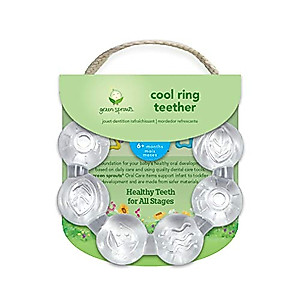 green sprouts Cooling Teether | Soothes Gums & Promotes Healthy Oral Development | Safer Plastic Filled with sterilized Water, Chill for Extra Relief, Textured Surface to Massage Gums