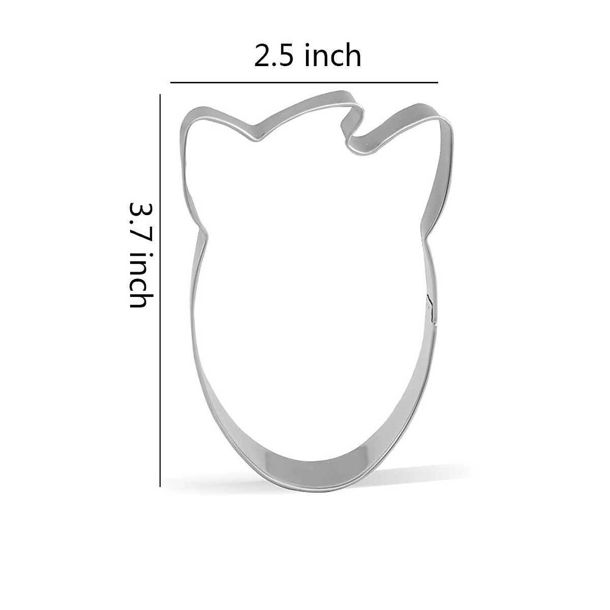 Jungle Animal Face Cookie Cutter Set - 6 Piece - Cow, Horse, Pig, Elephant, Monkey, Hippo - Stainless Steel