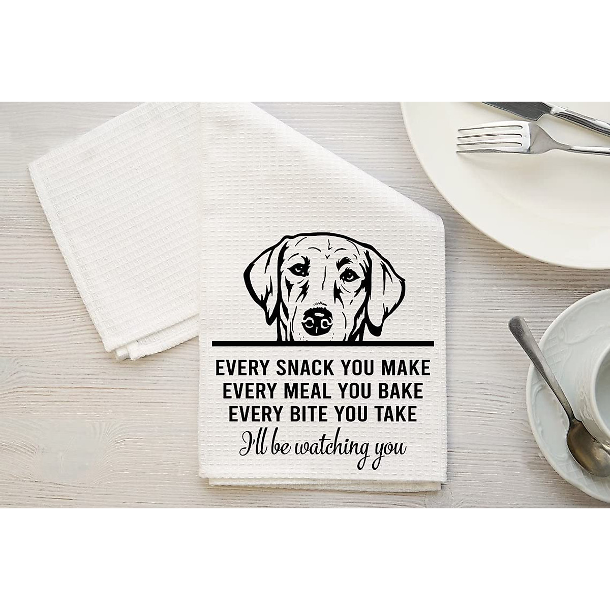 HTDesigns Chocolate Lab Dog, Tea Towel, Every Snack You Make, Every Bite You Take, Kitchen Decor, Dish Towels, Chocolate Lab Dog Mom, Chocolate Lab Gifts, Waffle Weave Kitchen Towel