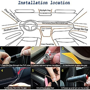 Remote Car LED Strip Lights, Multicolor Interior Car Lights,16 Million Colors 5 in 1 Ambient Lighting Kit with 236 inches Fiber Optic, Function and Wireless APP Control (5 in 1 APP)