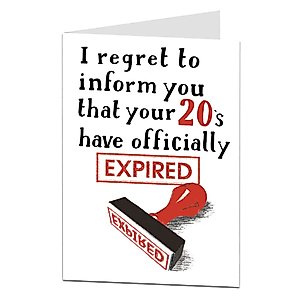LimaLima Funny 30th Birthday Card 20's Expired