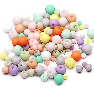 NHBT YU 4/6/8mm Light Color Acrylic Round Beads Balls Loose Spacer Beads for Jewelry Making Handmade Bracelet Necklace DIY Accessorie T719 (Color : Mixed, Item Diameter : 6mm 200pcs)