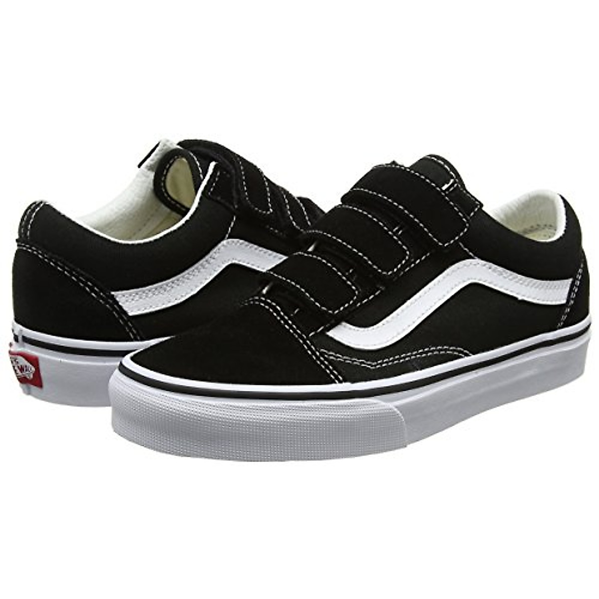 Vans Unisex Adults' Old Skool V Trainers, Black(Black/True White(Suede/Canvas)), 8.5 UK 42.5 EU