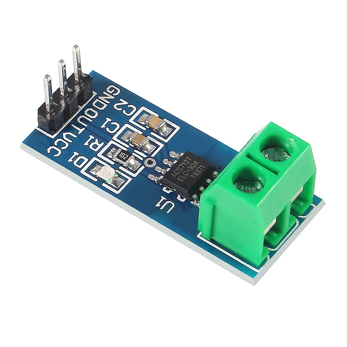 UMLIFE 5pcs ACS712 30A Range Current Sensor Module Detector ACS712ELC 5A 20A 30A Amps Amperage (5A)