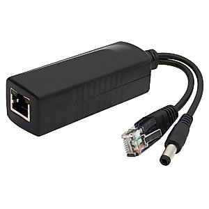 ANVISION 48V to 12V PoE Splitter Adapter IEEE 802.3af Compliant 10/100Mbps, for IP Camera AP Router Voip Phone, AV-PS12