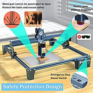 SCULPFUN S9 Laser Engraver, 90W Effect High Precision CNC Laser Cutter and Engraver Machine, Deep Cutting for 15mm Wood, 0.06mm Ultra-Fine Fixed-Focus Compressed Spot