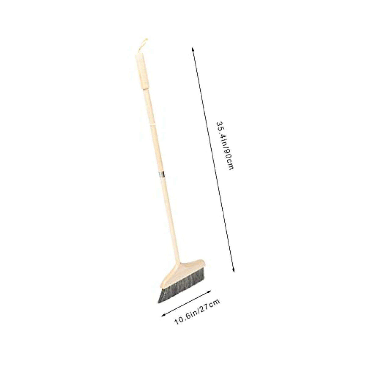 Outanaya Wooden Long Handle Broom Carpet Broom Patio Broom Telescoping Broom Fine Bristle Broom Outdoor Broom Hair Removal Broom Garbage Sweeping Broom Dust Brush Soft Broom Rv Bristle Hair