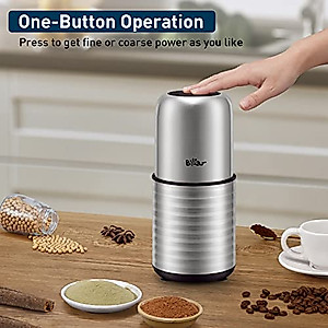 Bear Coffee Grinder, Spice Grinder, 300W Powerful Electric Herb Grinder with 200g Removable Cup for Spices, Pollen, Herb,and Coffee Beans, with Cleaning Brush