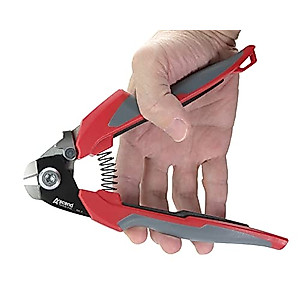 Ascend Tools 7 inch Wire Rope & Electrical Cable Cutter for Railing, Aircraft Seismic Structural Bicycle Cable | Induction Hardened Blades, No Frayed Cuts