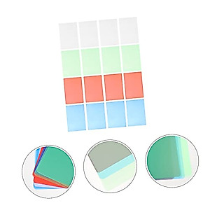 16pcs Translucent Reading Strip Playdough Tools Tools Jewelry Tools Writing Pads for Dyslexia Tools for A4 Writing Mats Office Writing Pads Exam Pad Boards PVC Exam Plates