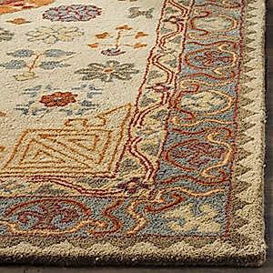SAFAVIEH Heritage Collection 9' x 12' Beige / Multi HG402A Handmade Traditional Oriental Premium Wool Area Rug