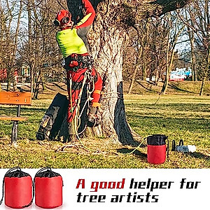 Tanlade 2 Pcs Arborist Throw Bag Throw Line Storage Bag Drawstring Safety Throw Rope Rescue Bag for Tree Rock Climbing High Limb Throwing