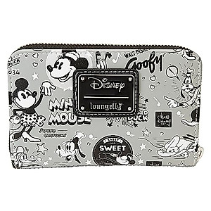 Loungefly Disney 100: Black and White Vault Wallet, Amazon Exclusive