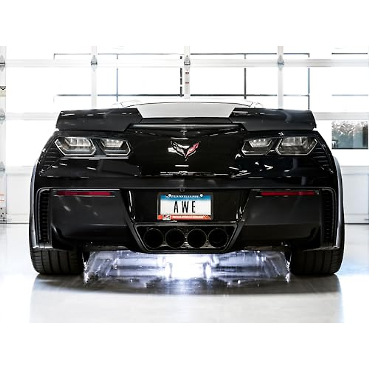 AWE Tuning 14-19 Chevy Corvette C7 Z06/ZR1 (w/o AFM) Track Edition Axle-Back Exhaust w/Black Tips - 3020-43081