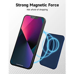 TWZKG Magnetic Card Wallet Holder with MagSafe for iPhone 16/15/14/13/12 Series,Blue