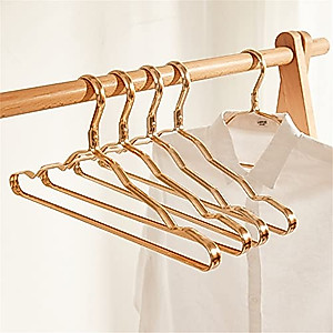 FSYSM Clothes Hangers 10pcs Aluminium Alloy Coat Hangers Anti-Slip Seamless Metal Drying Rack Wardrobe Organizer (Color : B, Size : 10pcs)