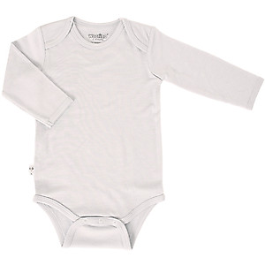 Woolino 100% Superfine Merino Wool Baby Bodysuit - Long Sleeve Onesies for Boy and Girl -12-18 Months - Oat