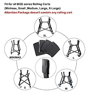 Dracarys Big Green Egg Accessories Replacement Rubber Cushions Silicone Cover Protective Case Big Green Egg Rolling Cart Nest, Set of 4