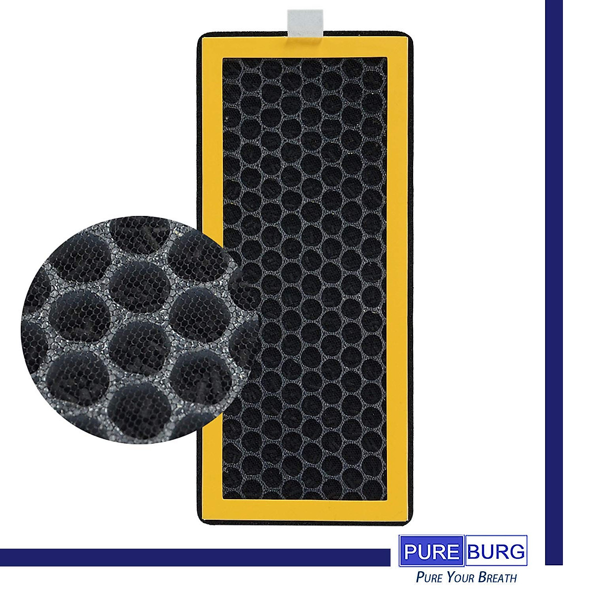 PUREBURG AT-PET01 AT-PET02 True HEPA Filter Set Compatible with HoMedics AT-PET01 AT-PET02 TotalClean PetPlus Whisper-Quiet Oscillating Tower Air Purifier, H13 Activated carbon Air Clean Dust VOCs