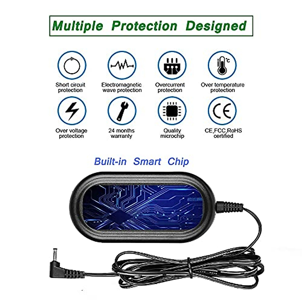 Gonine ACK-E8 Power Supply LP-E8 Camera Dummy Battery DR-E8 DC Coupler AC Adapter kit for Canon EOS Rebel T5i T4i T3i T2i, Kiss X6i X7i X5 X4, 700D 650D 600D 550D.