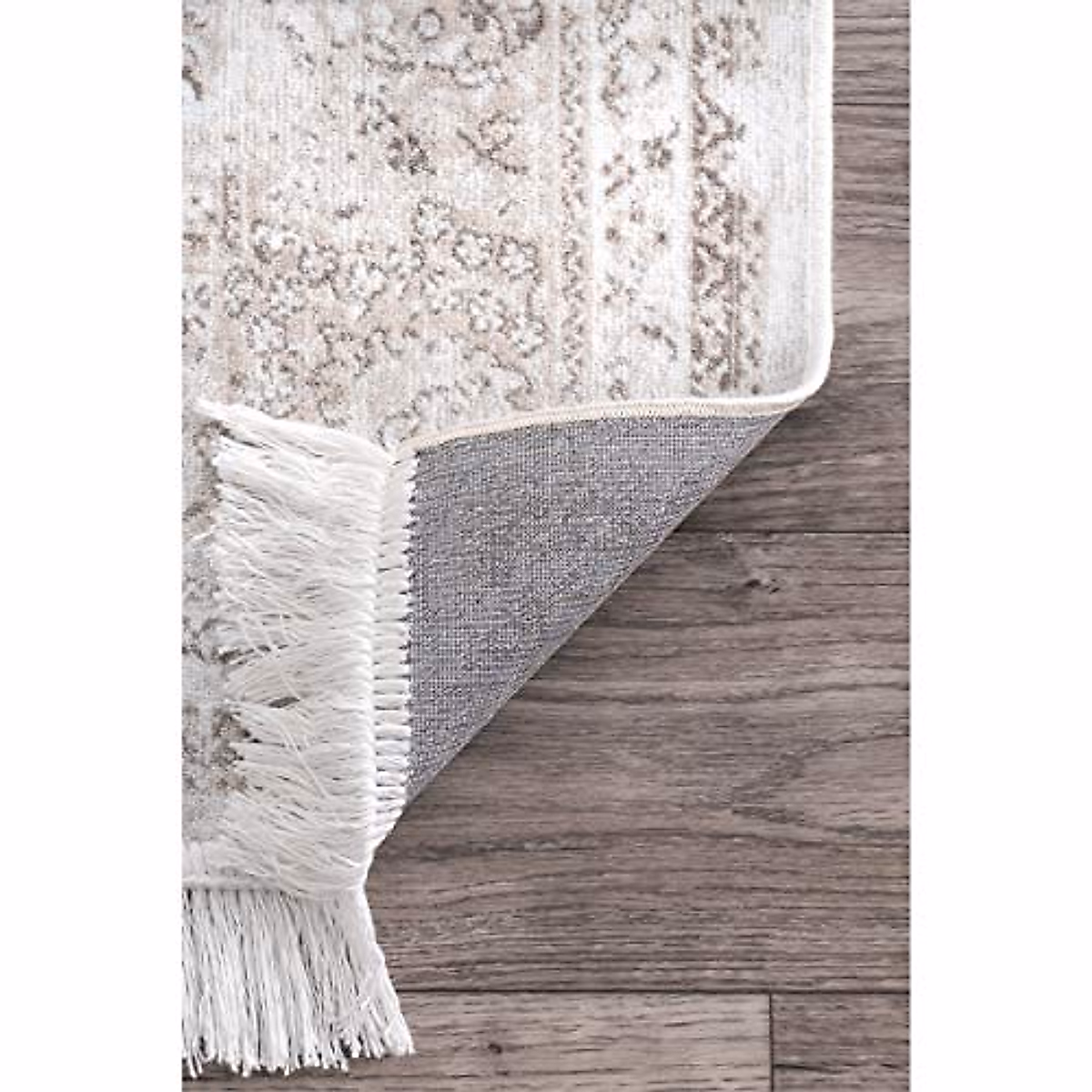 nuLOOM Cantrell Vintage Medallion Area Rug, 6' x 9', Ivory
