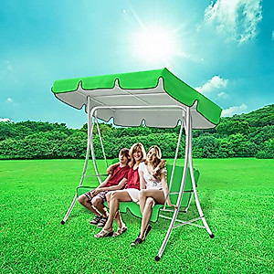 Outdoor Patio Swing Chair Cover, 210D Oxford Hammock Swing Canopy Cushion Covers for 3 Seater, Waterproof Garden Furniture Protector for Backyard, Lawn, Poolside, Balcony