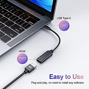 RayCue USB C to HDMI Adapter 4K, USB Type-C to HDMI Adapter [Thunderbolt 3/4 Compatible] with iPhone 15 Pro/Max, MacBook Pro/Air 2023, iPad Pro, iMac, S23, XPS, Surface and More