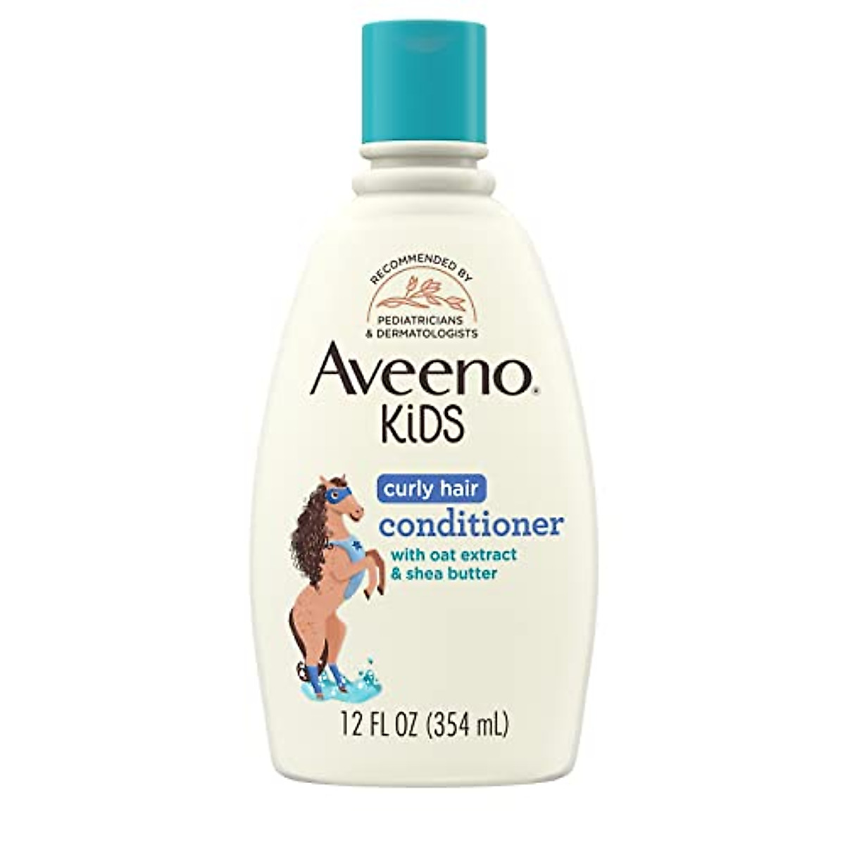 Aveeno Kids Curly Hair Conditioner, Hydrating Conditioner, Kids Curly Hair Products, Oat Extract & Shea Butter, Gentle Scent, 12 fl. oz (Pack of 1)