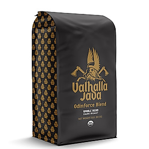 Valhalla Java Whole Bean Coffee by Death Wish Coffee, Fair Trade and USDA Certified Organic - 5 Lb Bag