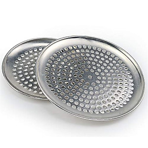 2 pcs Pizza Pans with Holes 10inch 12inch Non-Stick Round Pizza Baking Tray Plate Bakery pizza tools oven outdoor metal Oven Tray Pizza Tray