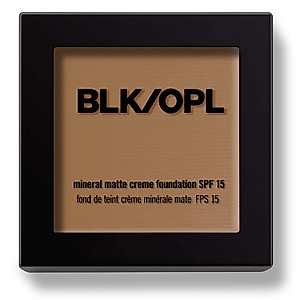 BLK/OPL Mineral Matte Creme Powder Foundation, True Color - SPF 15 Buildable & Blendable Face Foundation Makeup with Matte Finish - Full Coverage, Color Correcting & Sculpting - Heavenly Honey