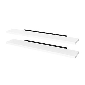 Bestar Universel 12W Set of 72W x 12D Floating Shelves in White